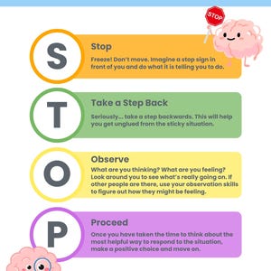 STOP Skill DBT for Kids - Etsy