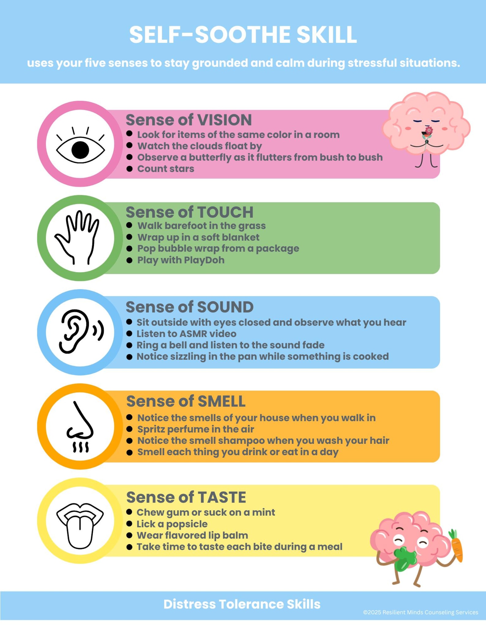 SELF-SOOTHE Skill DBT for Kids - Etsy