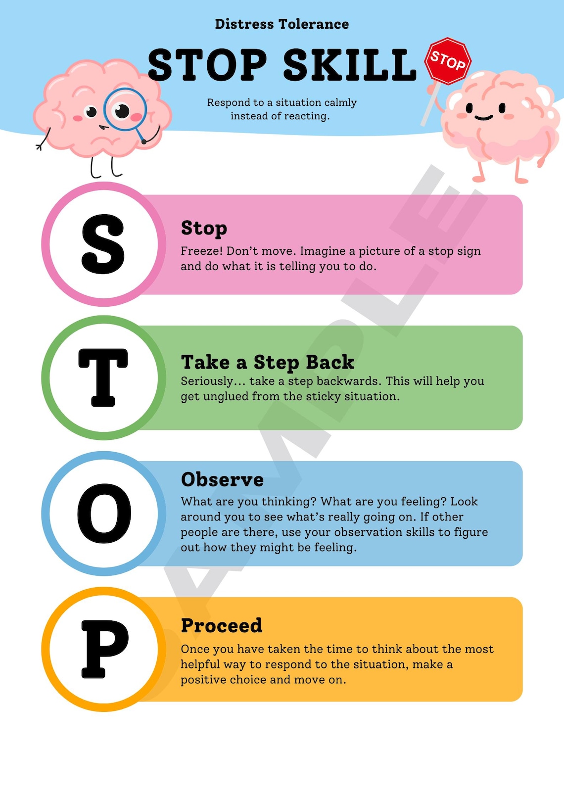 TIPP Skill DBT for Kids - Etsy