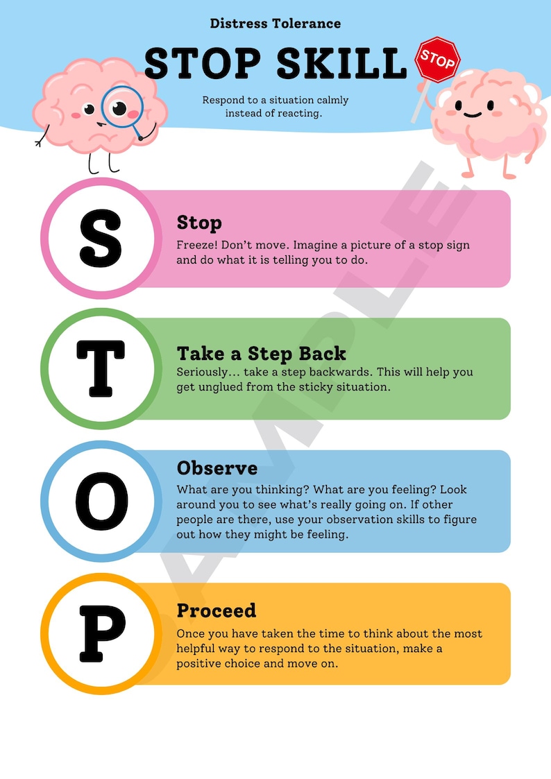 TIPP Skill DBT for Kids - Etsy