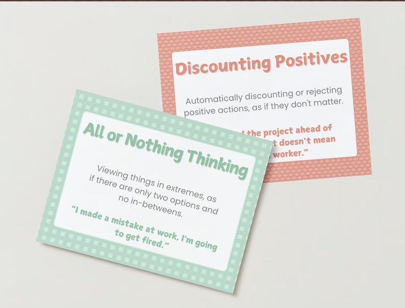 Cognitive Distortions Posters - Etsy