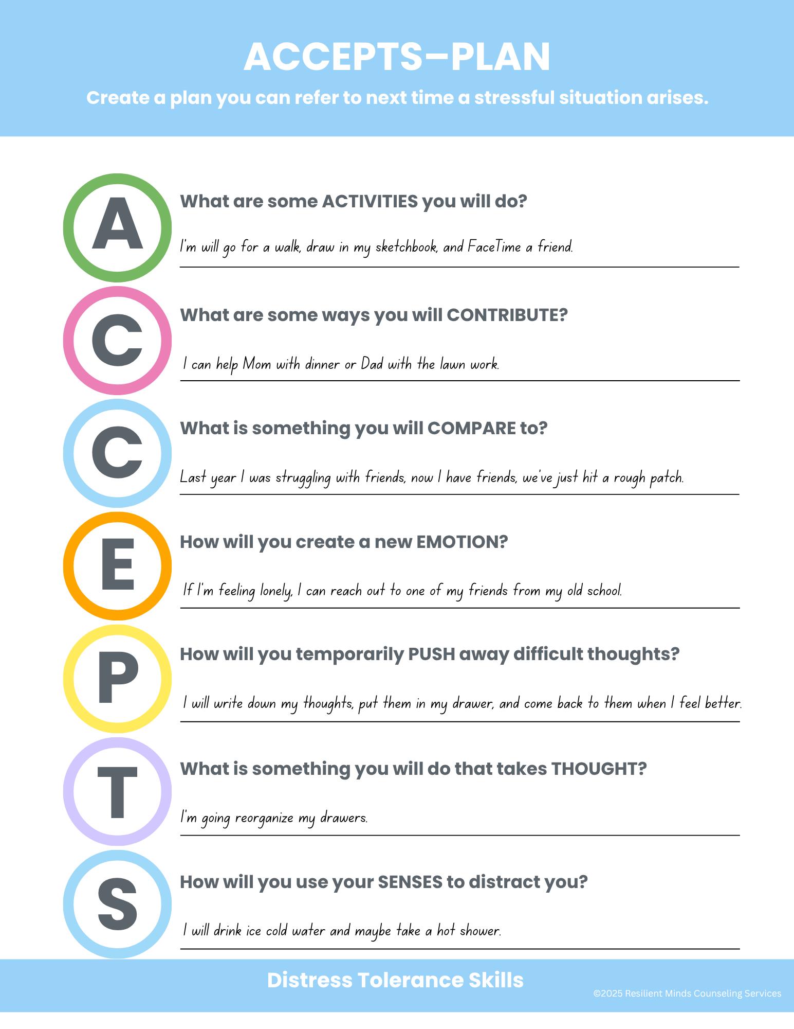 IMPROVE Skills DBT for Kids - Etsy