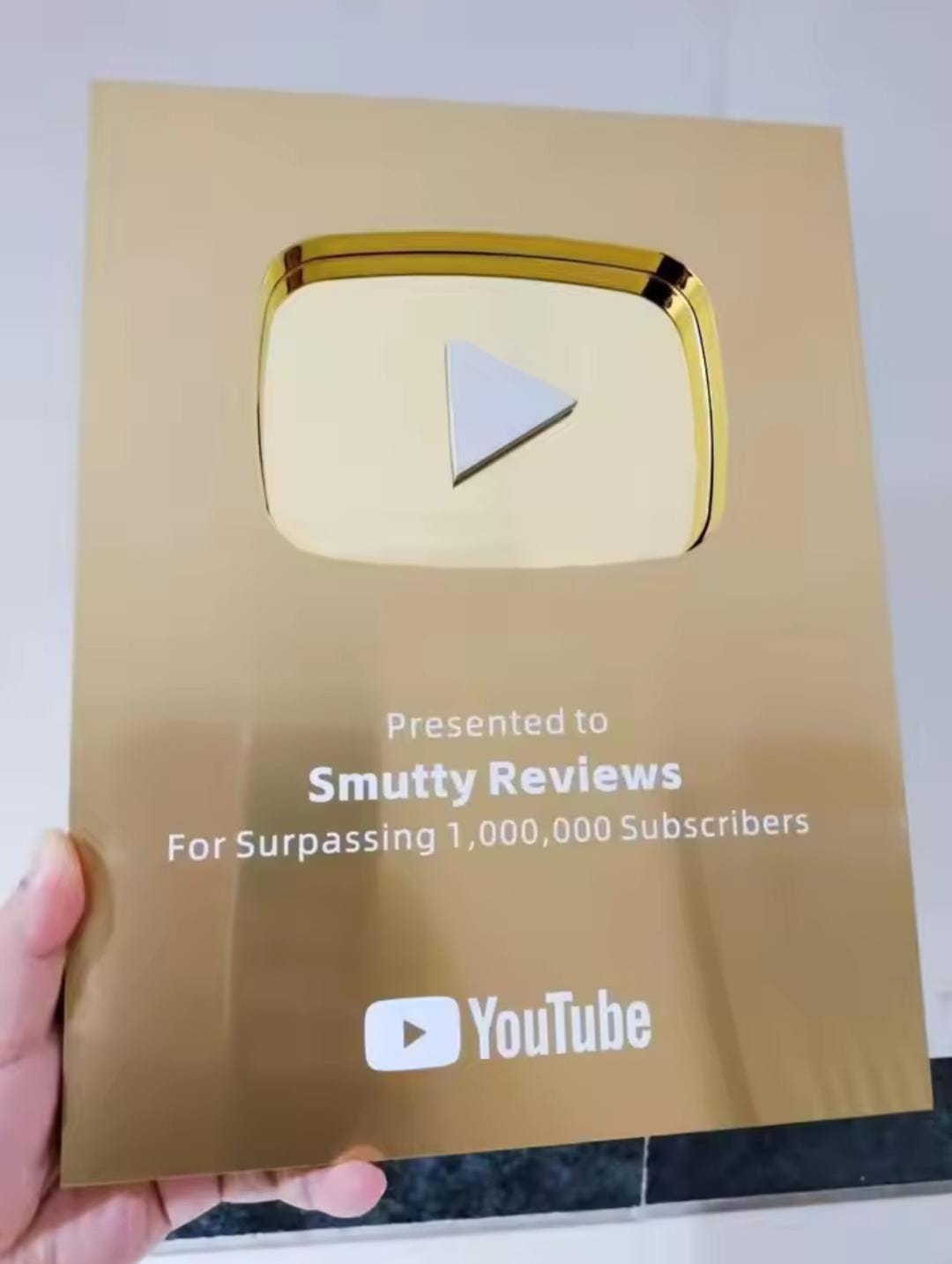 Custom Youtube Golden One Million Play Button Custom Creator Award ...