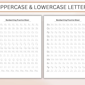Printable Print Handwriting Worksheets. Uppercase, Lowercase Alphabet ...