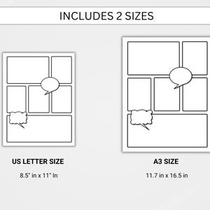 Printable Blank Comic Book Template. Comic Drawing Book. Digital Comic ...