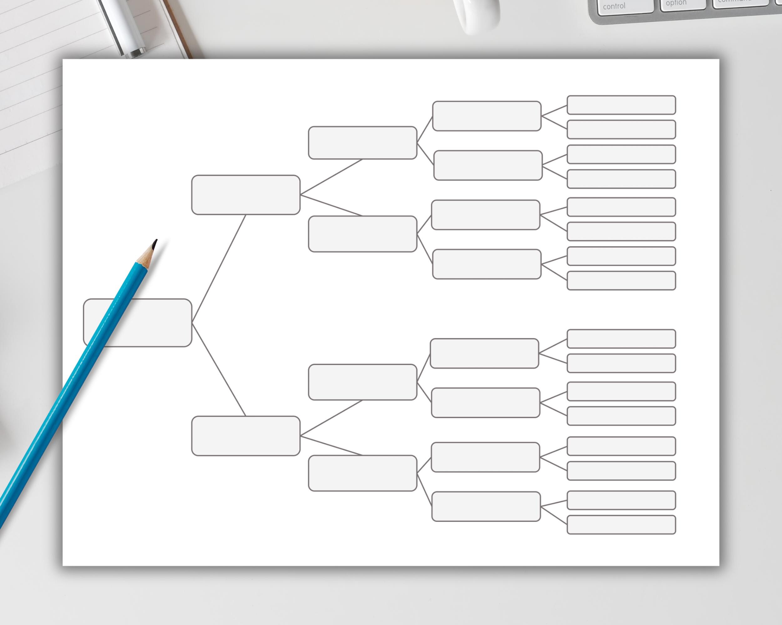 5 Generations - Family Tree Chart. Printable Family Tree Templates ...
