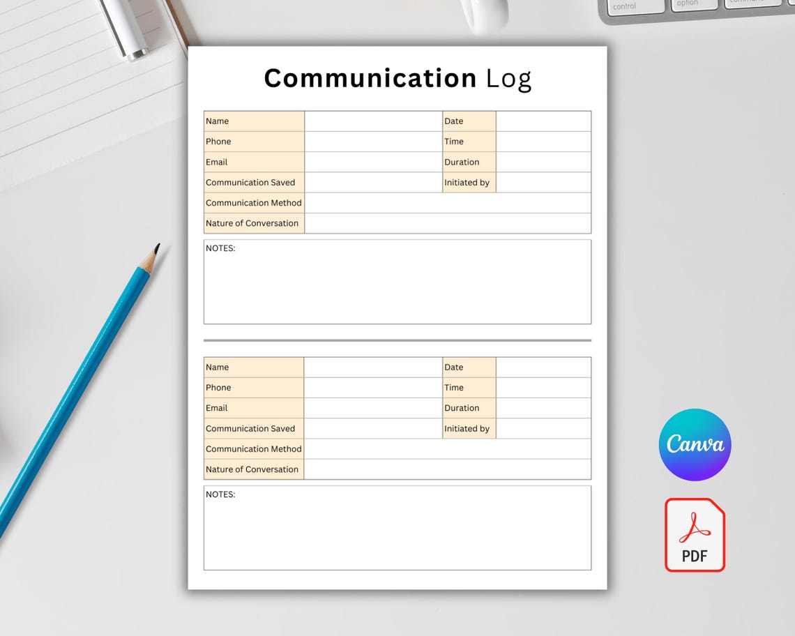 Printable Communication Log. Call Log Template. Parent Communication Log. Conversation Record ...