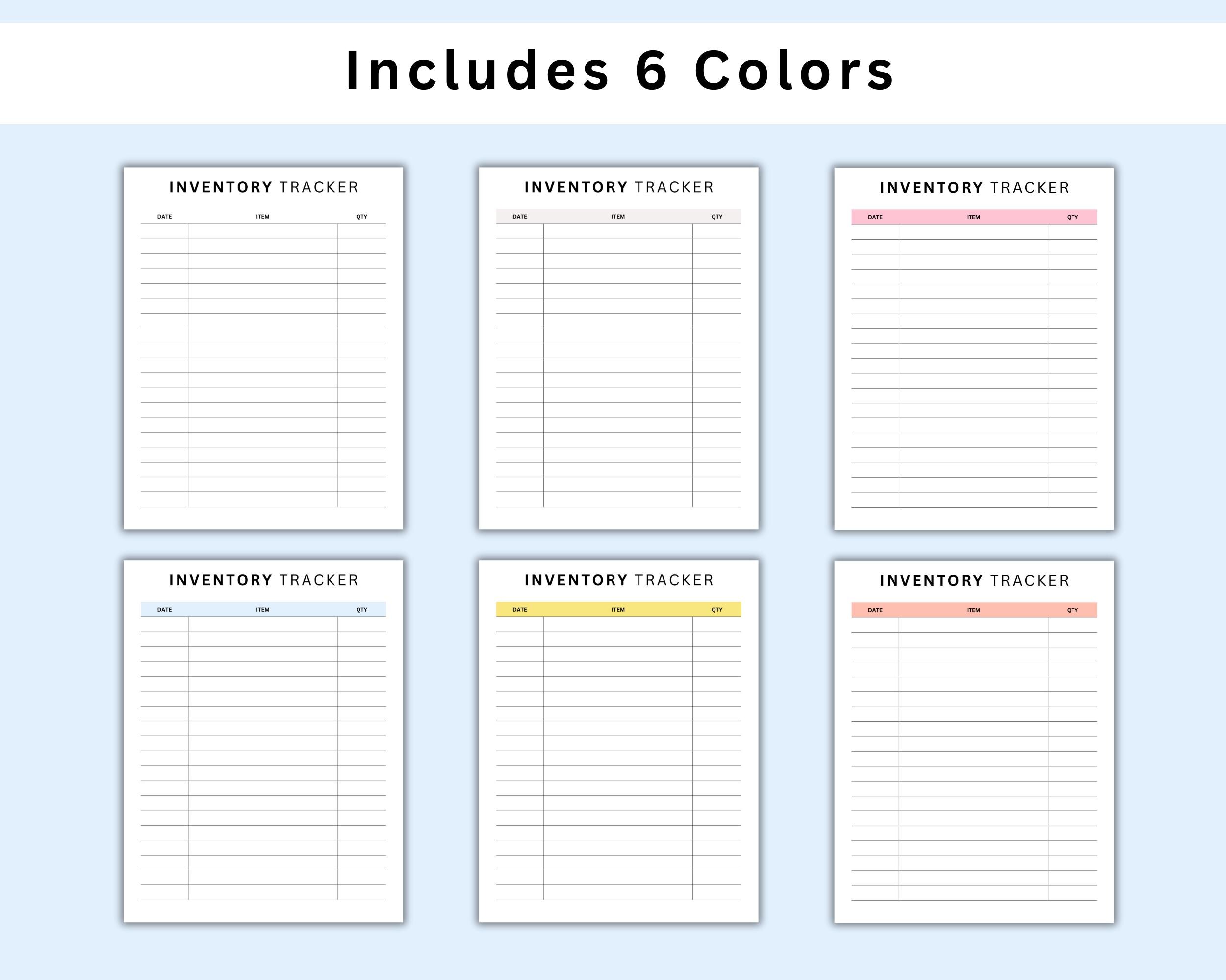 Printable Inventory Organizer. Inventory Management Form. Inventory ...