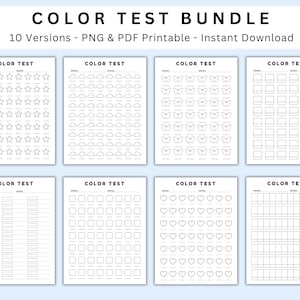 Color Test Printable | Color Swatch Charts | Swatch Test | Paint & Ink ...