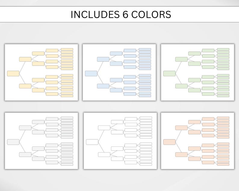 5 Generations - Family Tree Chart. Printable Family Tree Templates ...