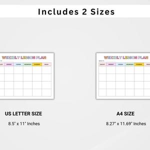 Printable Weekly Lesson Plan for Preschool. Homeschool Teacher Planner ...
