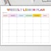 Printable Weekly Lesson Plan for Preschool. Homeschool Teacher Planner ...