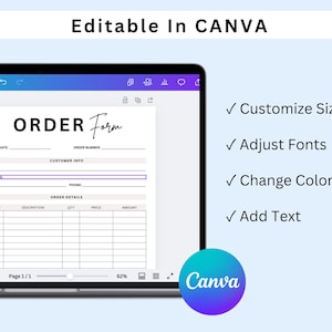 Order Form Templates Editable. Small Business Crafters Order Form ...