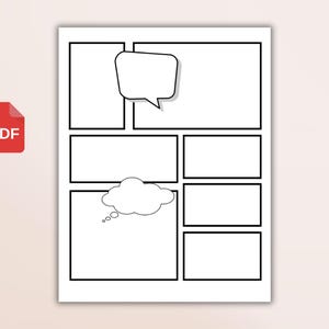 130 Blank Comic Book Template Printable. Comic Drawing Book. Comic ...