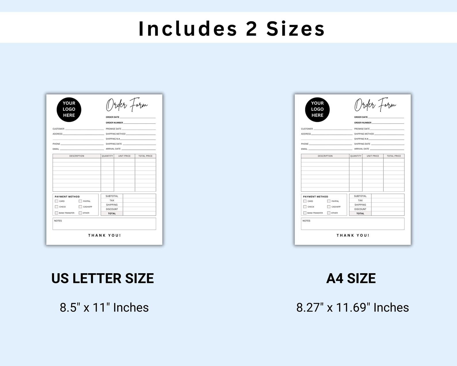 Order Form Template Printable. Custom Order Form. Crafters Order Form ...