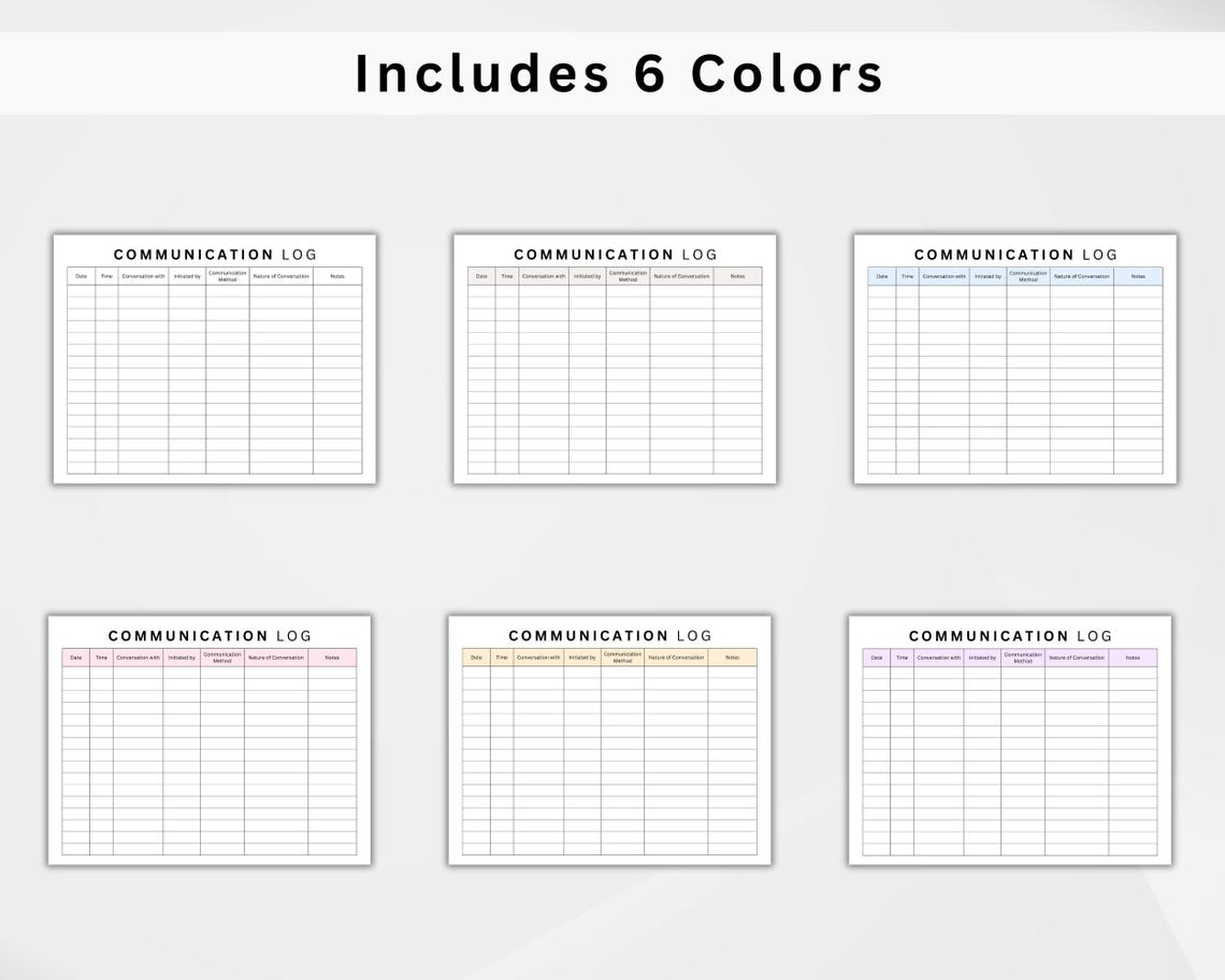 Communication Log Printable. Call Tracker PDF. Phone Call Log Small ...