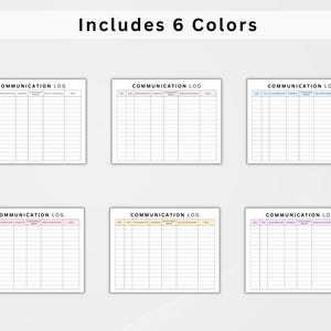 Communication Log Printable. Call Tracker PDF. Phone Call Log Small ...
