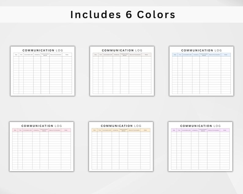 Communication Log Printable. Call Tracker PDF. Phone Call Log Small ...