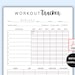 Workout Tracker. Exercise Tracker. Fitness Log. Daily Exercise Log ...