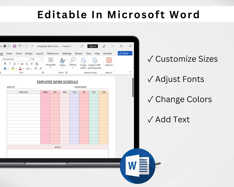 Employee Work Schedule. Employee Time Sheet. Employee Weekly Schedule ...