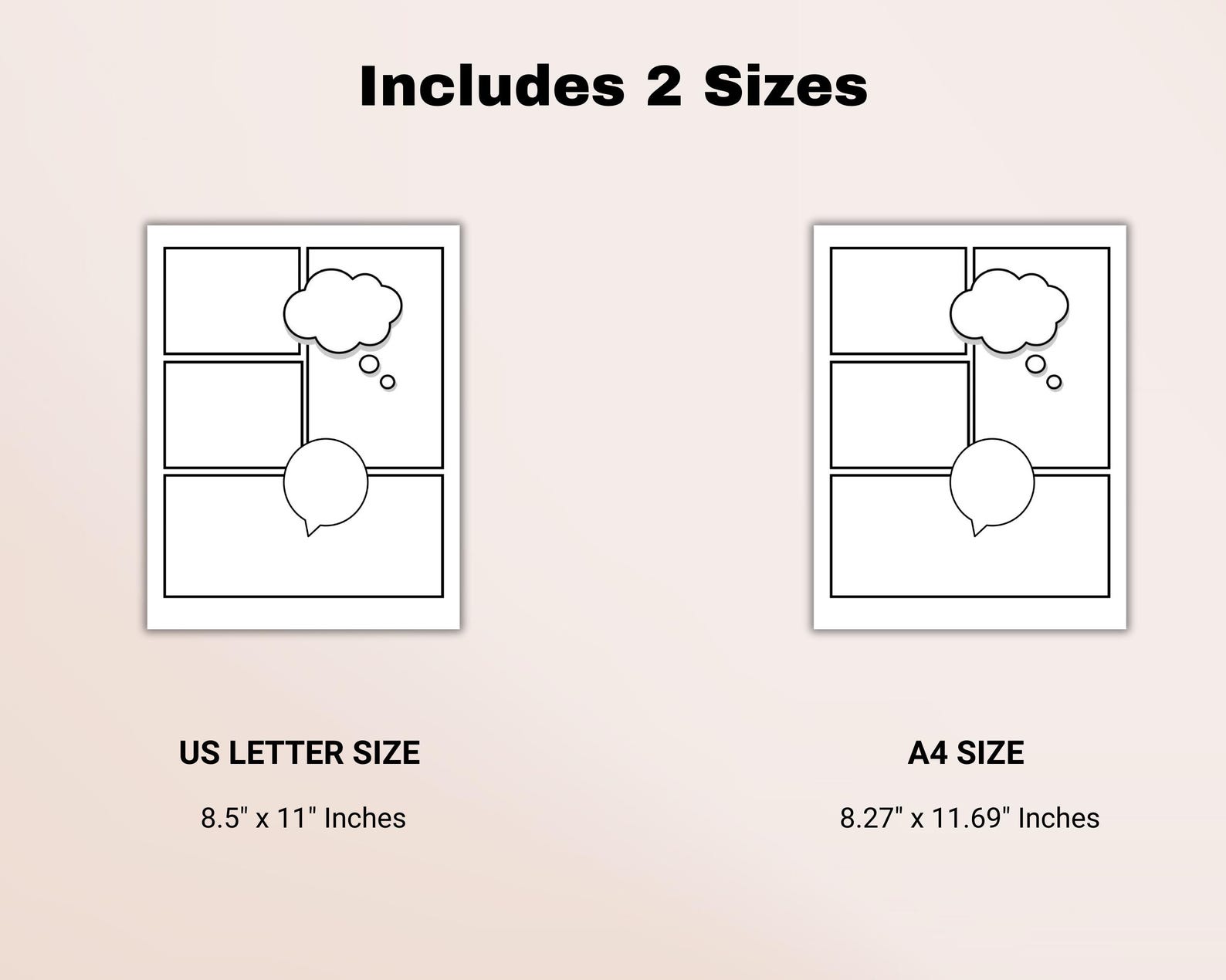 130 Blank Comic Book Template Printable. Comic Drawing Book. Comic ...