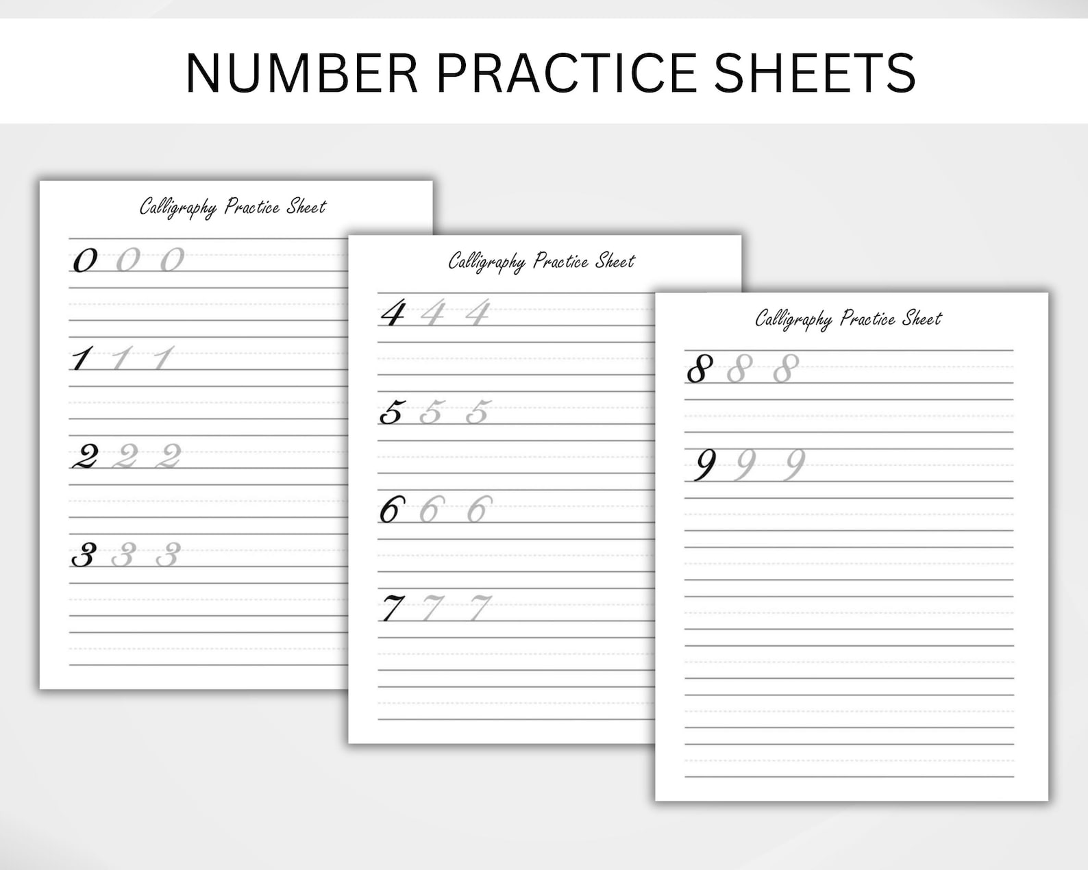 Calligraphy Practice Sheets Template. Printable Calligraphy Worksheets ...