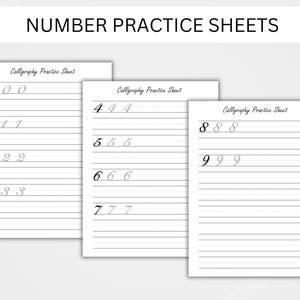 Calligraphy Practice Sheets Template. Printable Calligraphy Worksheets ...