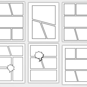 Printable Blank Comic Book Template. Comic Drawing Book. Digital Comic ...