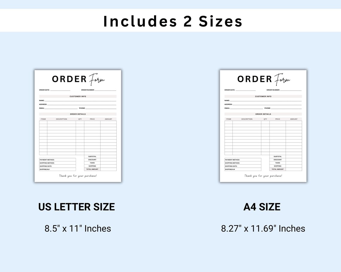 Order Form Templates Editable. Small Business Crafters Order Form ...