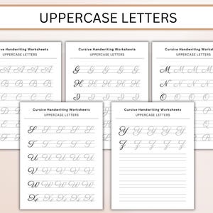 Cursive Handwriting Worksheets. Printable Cursive Worksheets. Uppercase ...