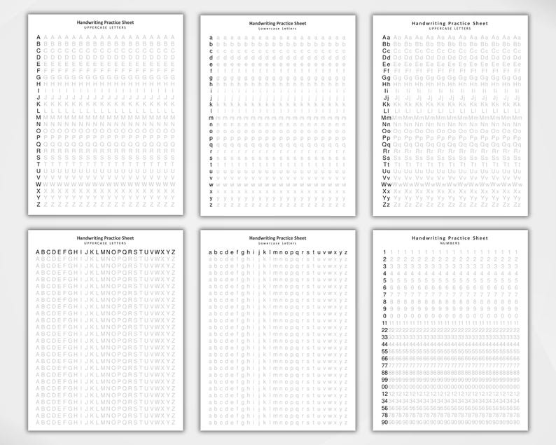 Handwriting Practice Sheets. Alphabet Writing Practice. ABC Letter ...