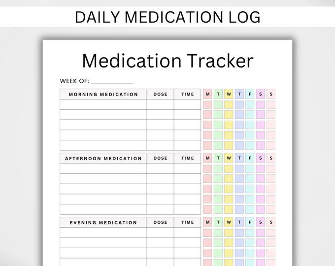 Dry Erase Daily Medication Log, Prescription Tracker List, Eco-friendly ...