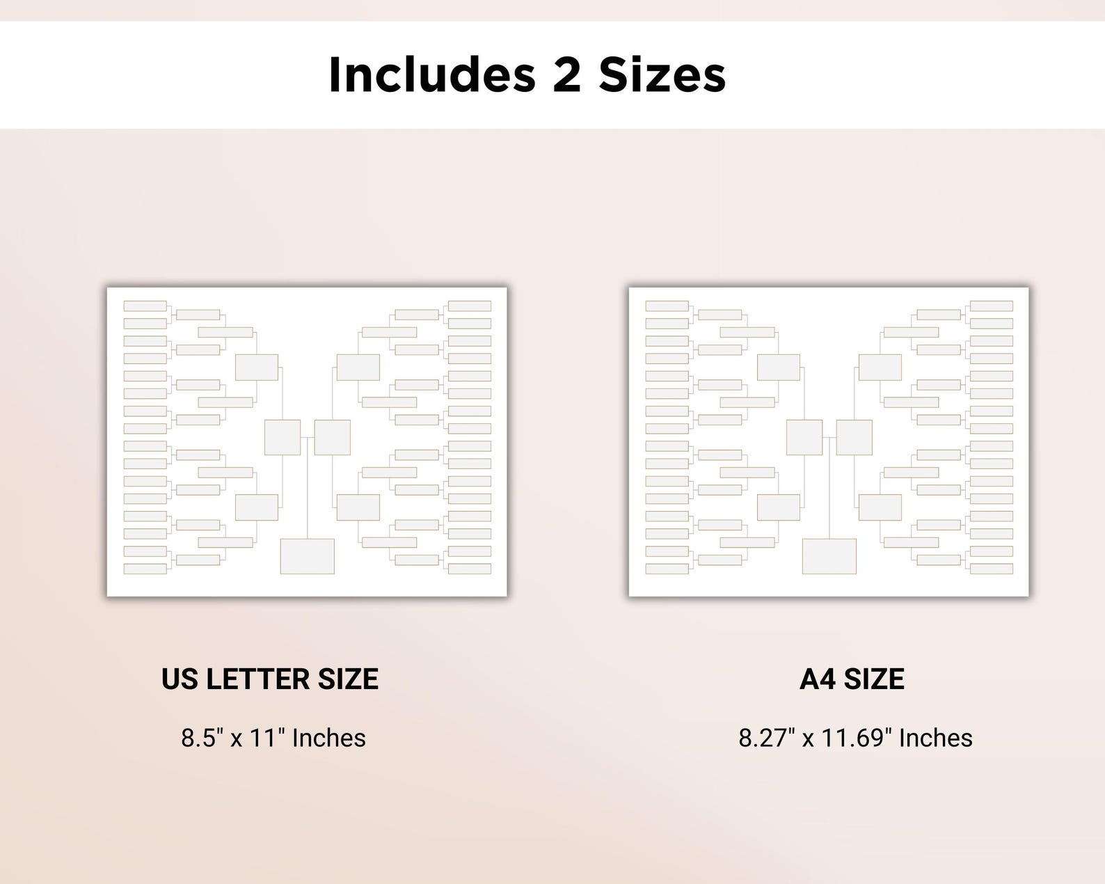 Family Tree Chart - 6 Generations. Printable Family Tree Template ...