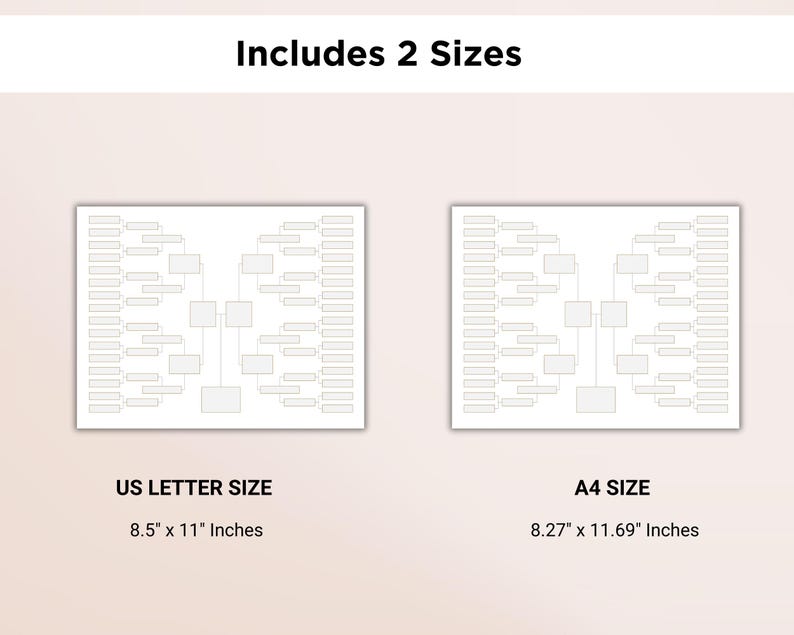 Family Tree Chart - 6 Generations. Printable Family Tree Template ...