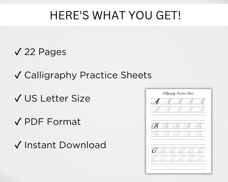 Calligraphy Practice Sheets Template. Printable Calligraphy Worksheets ...