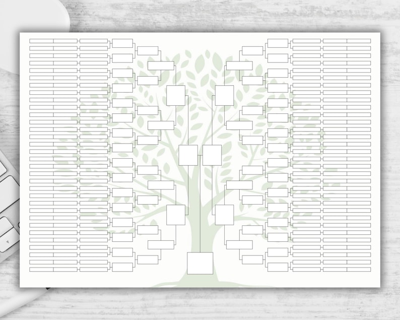 8 Generation Family Tree Chart. Printable Family Tree Templates ...