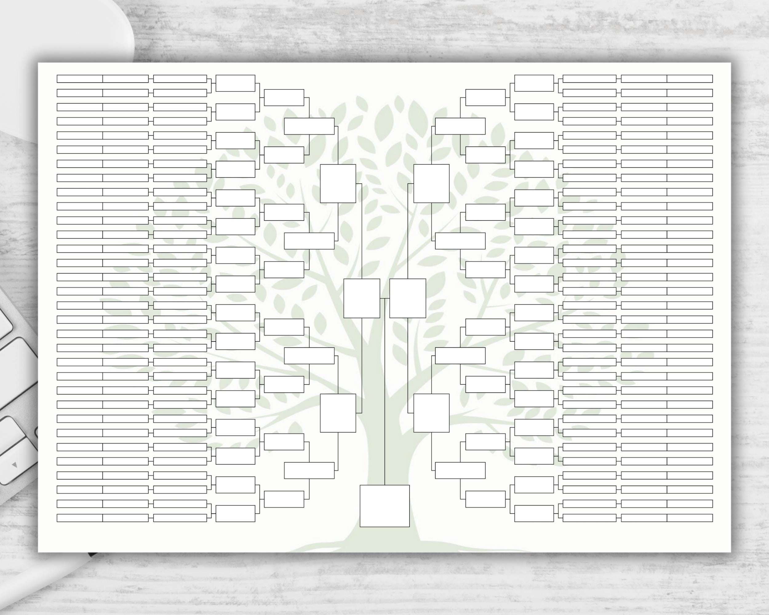8 Generation Family Tree Chart. Printable Family Tree Templates ...