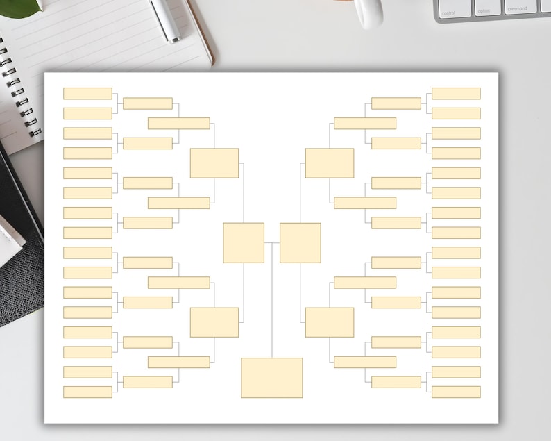 Family Tree Chart - 6 Generations. Printable Family Tree Template ...