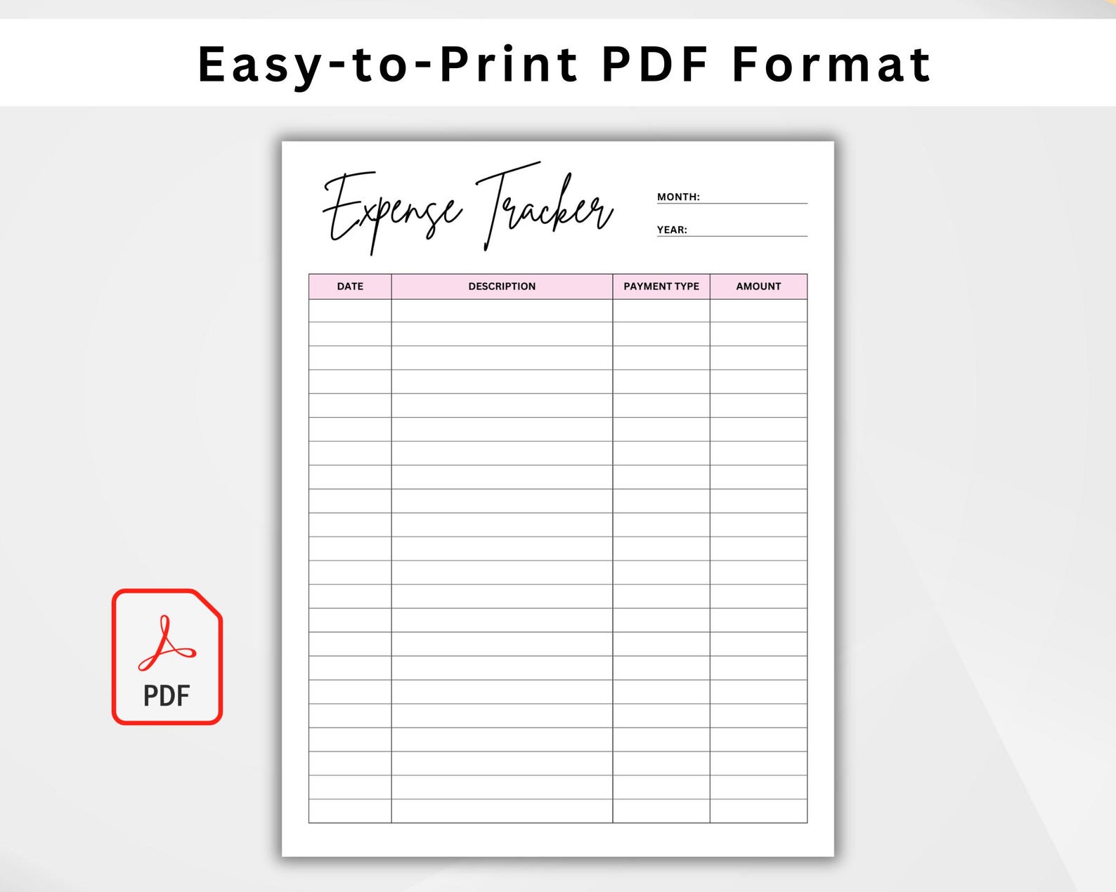 Printable Expense Tracker | Budget Planner PDF | Daily & Monthly ...
