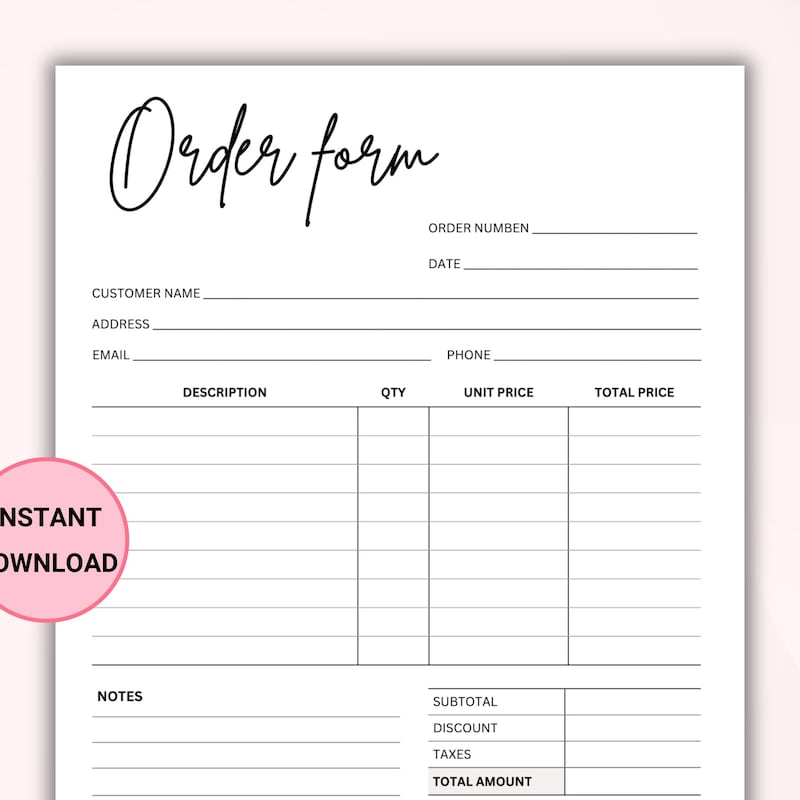 Custom Order Form - Etsy
