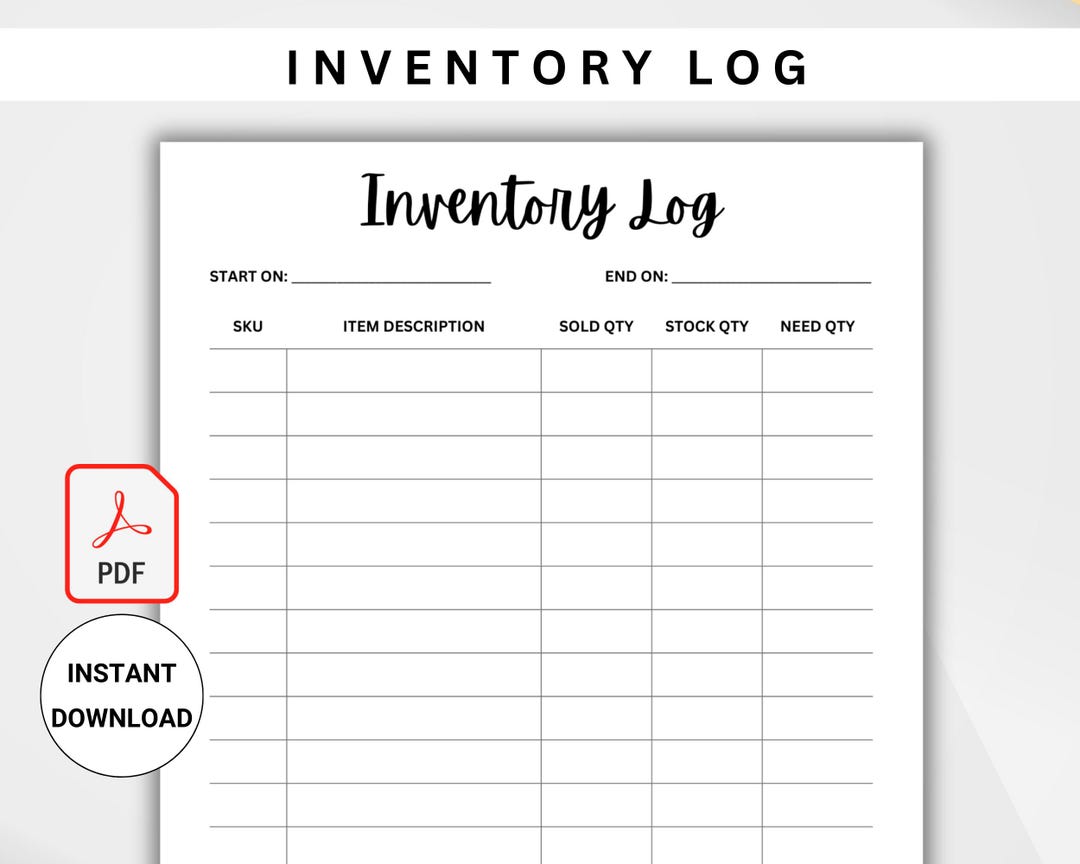 Inventory Tracker. Small Business Inventory Log. Product Inventory List ...
