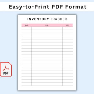 Printable Inventory Organizer. Inventory Management Form. Inventory ...