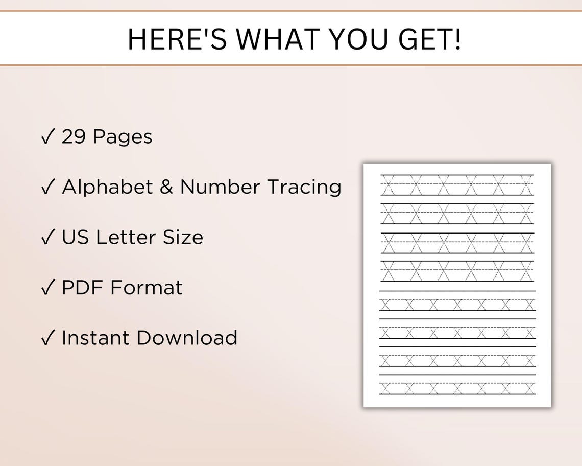 Printable Alphabet & Number Tracing Sheet Handwriting Practice Number ...