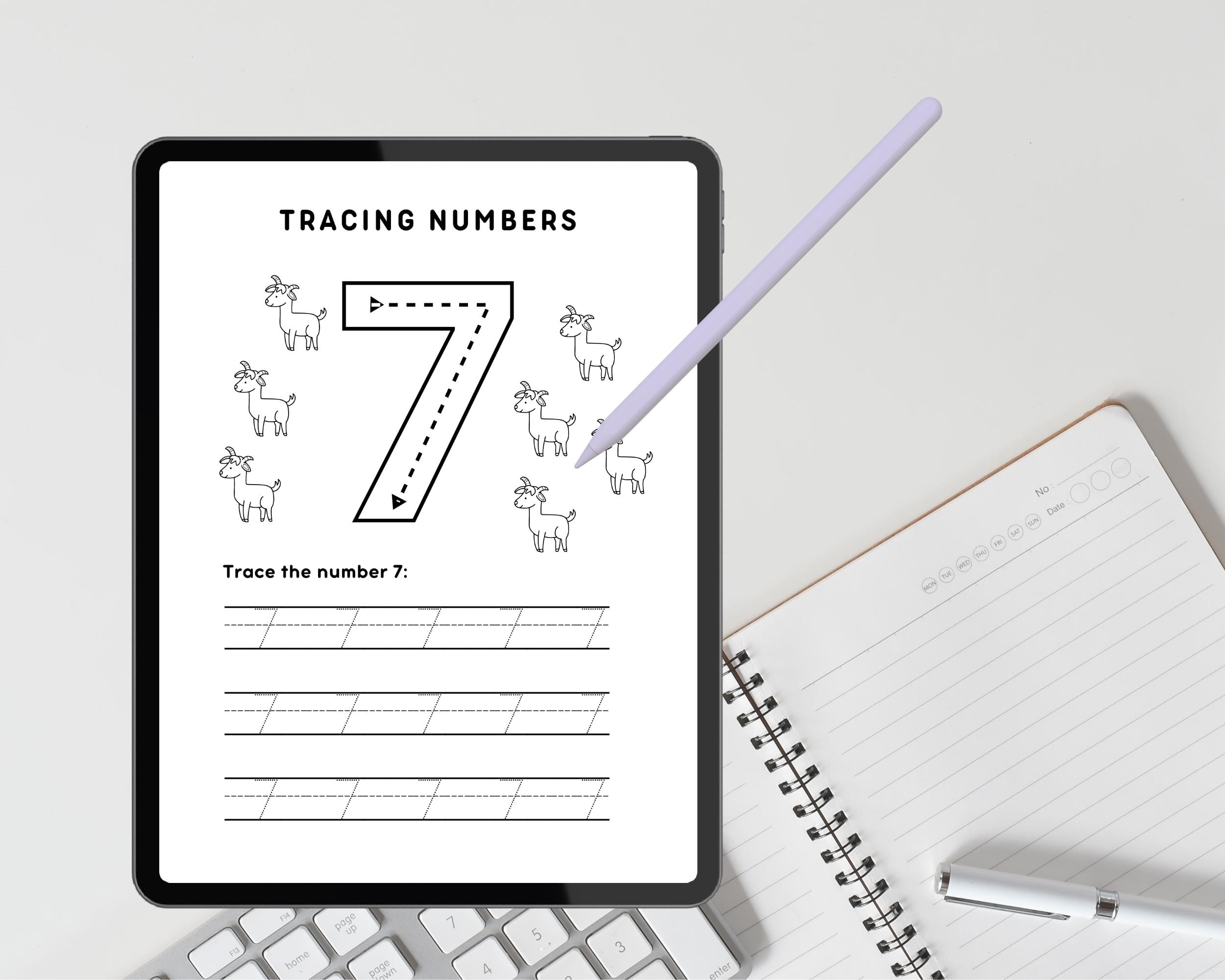 Printable Number Tracing Worksheets Traceable Numbers Preschool ...