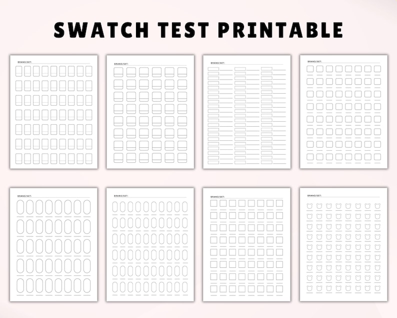 Printable Coloring Swatch Chart. Marker Color Sheet. Color Palette ...