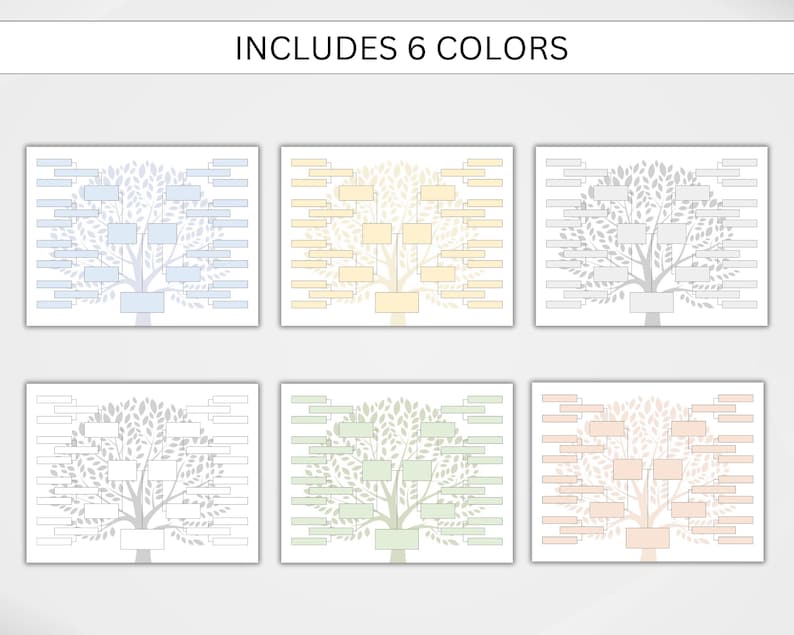 Family Tree Chart 5 Generations. Printable Family Tree Templates ...