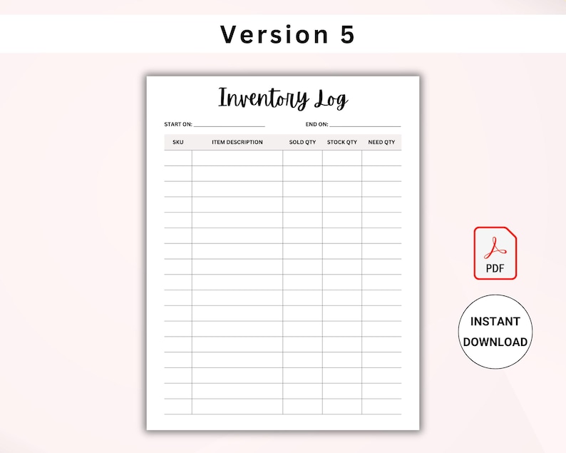 5 Inventory Tracker Bundle. Business Product Inventory List. Inventory ...