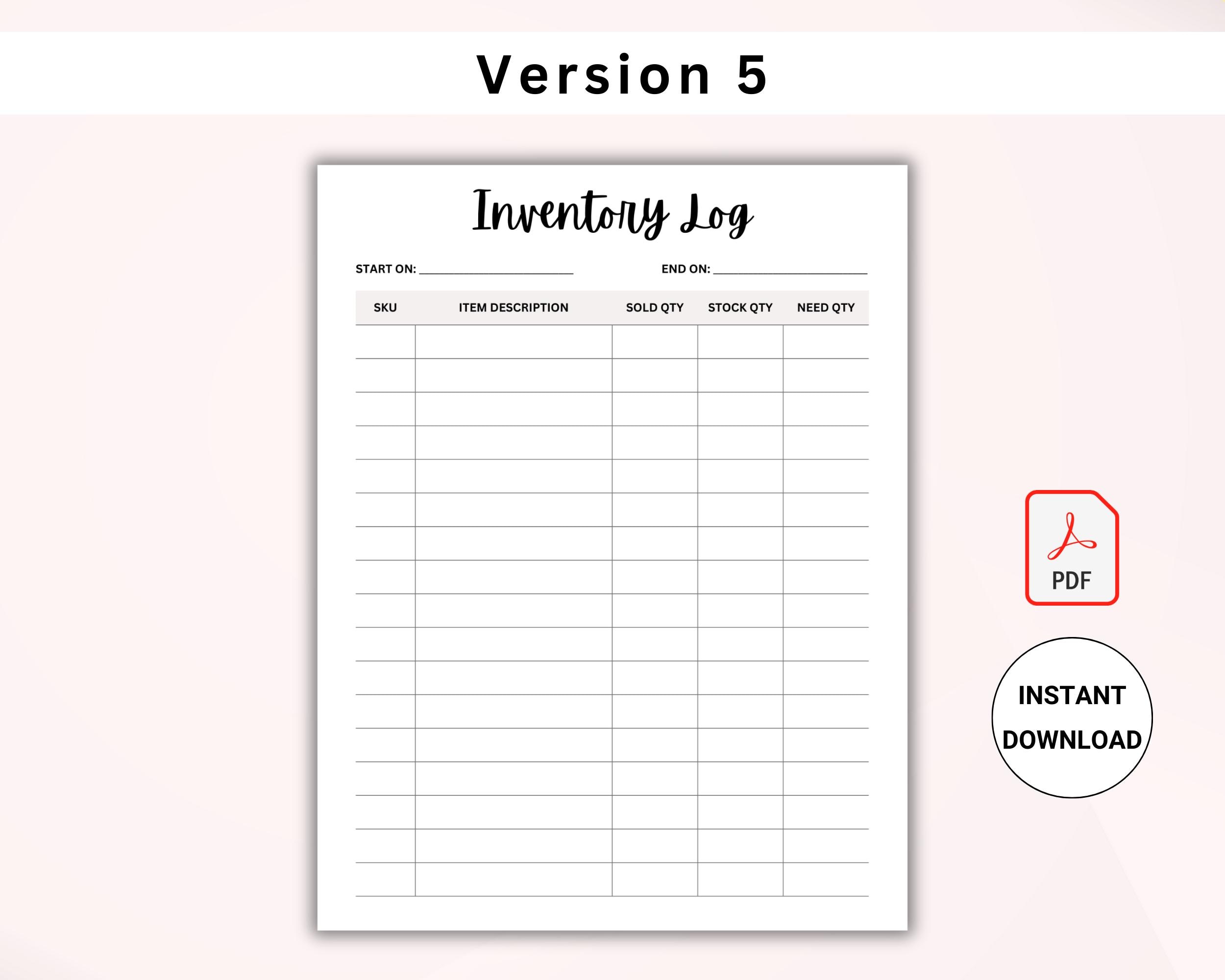 5 Inventory Tracker Bundle. Business Product Inventory List. Inventory ...