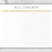 Monthly Bill Log. Editable Bill Planner. Bill Pay Organizer. Bill ...