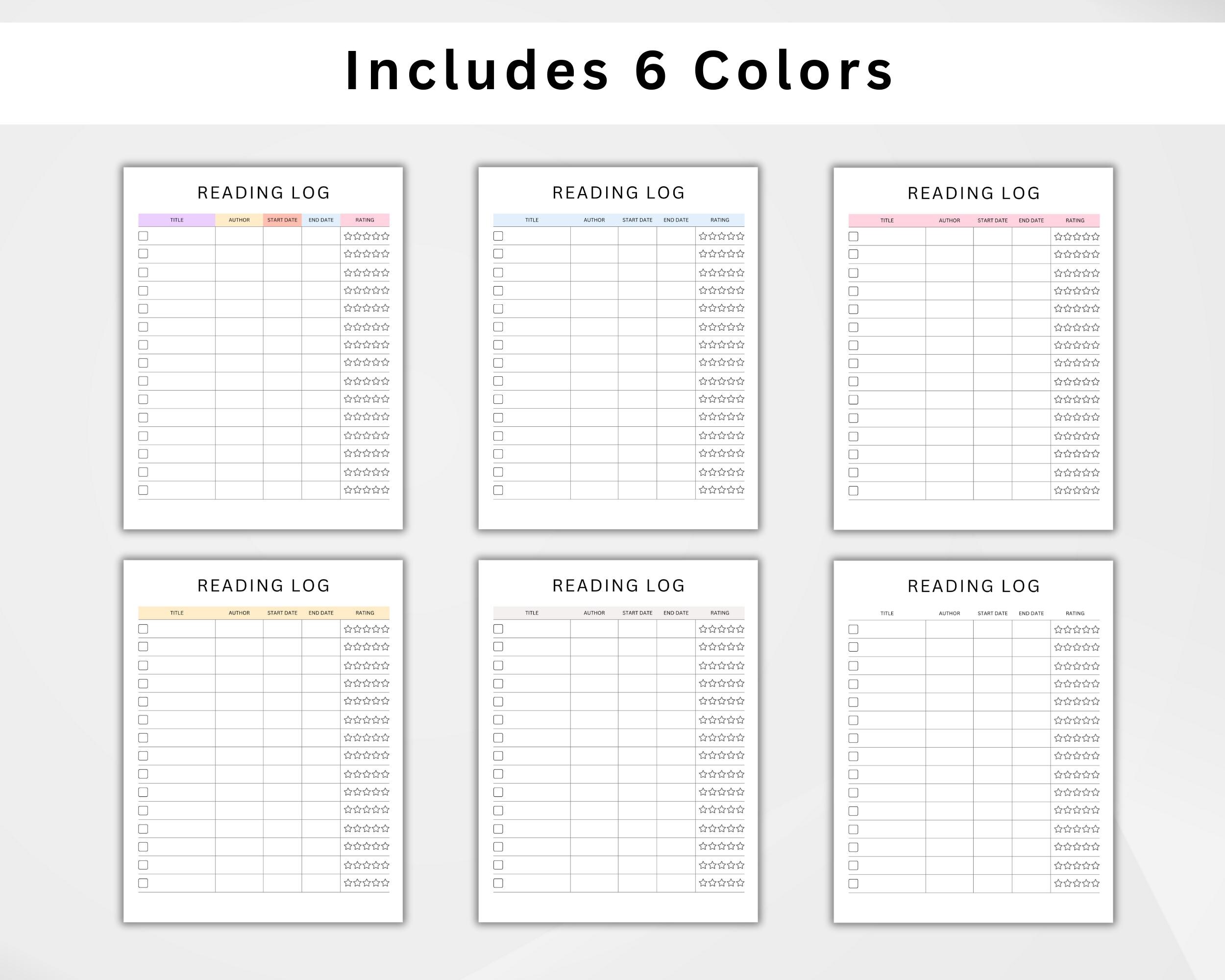 Reading Log Printable. Reading Tracker. Books to Read. Book Log. Book ...